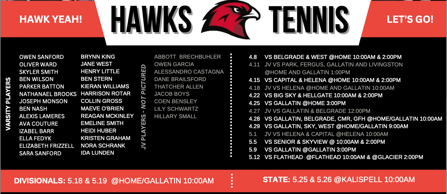 Schedule – HAWKS TENNIS